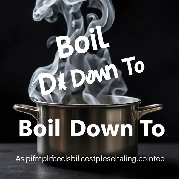 เข้าใจสำนวนกริยาวลี: Boil down to มีความหมายว่าอะไรจริง ๆ?